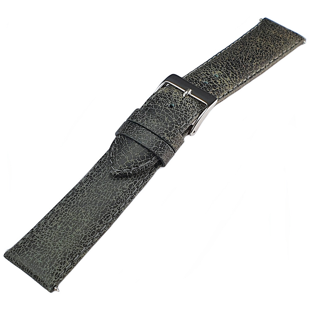 Genuine Leather Vintage Style Watch Strap Grey 18mm 20mm 22mm | eBay
