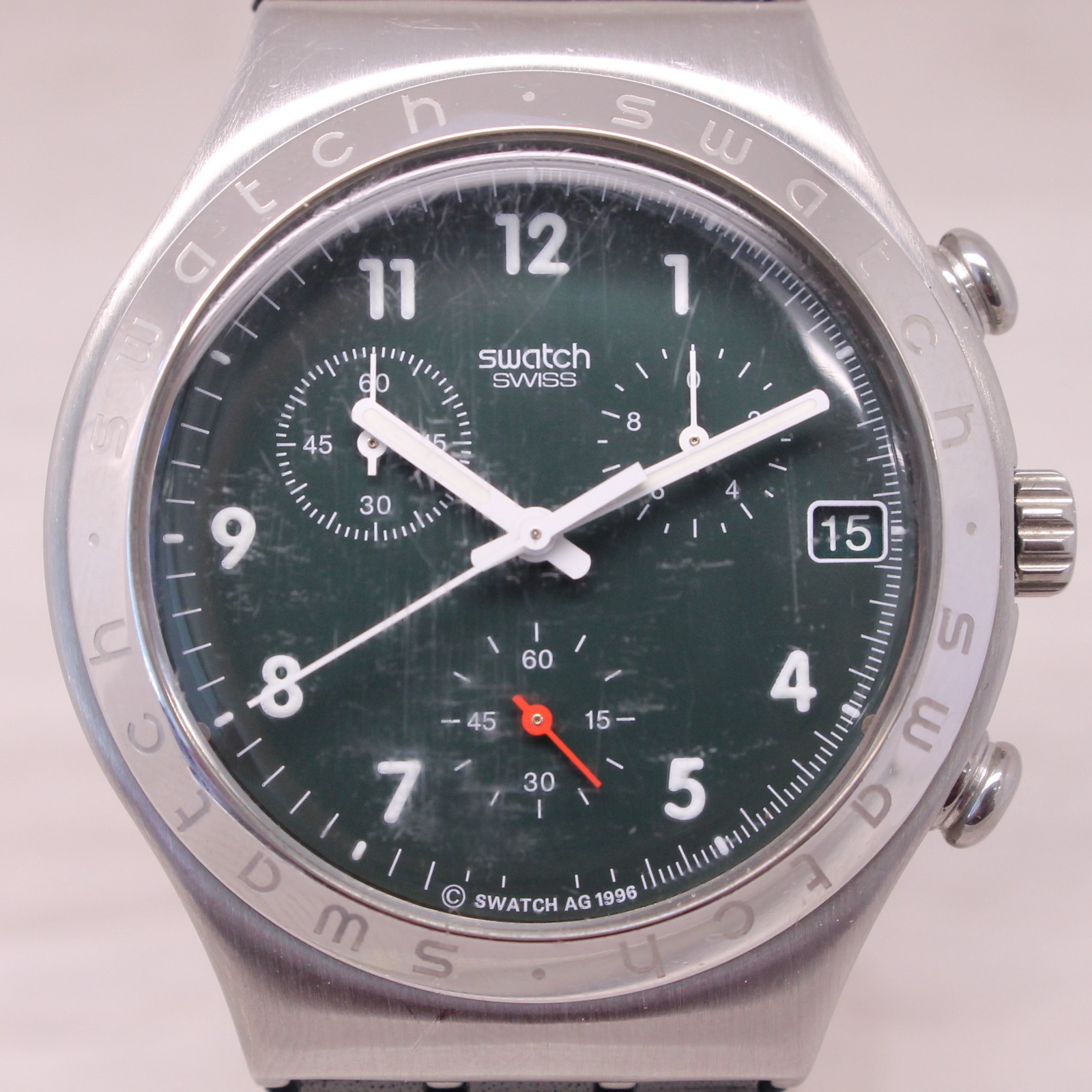 Vintage Swatch Irony Chrono Mens Watch Quartz Date St… - Gem