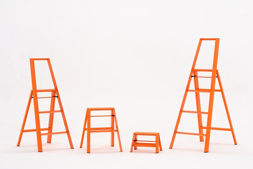 Ladders Lucano Step Ladder, 3-Step Orange | eBay