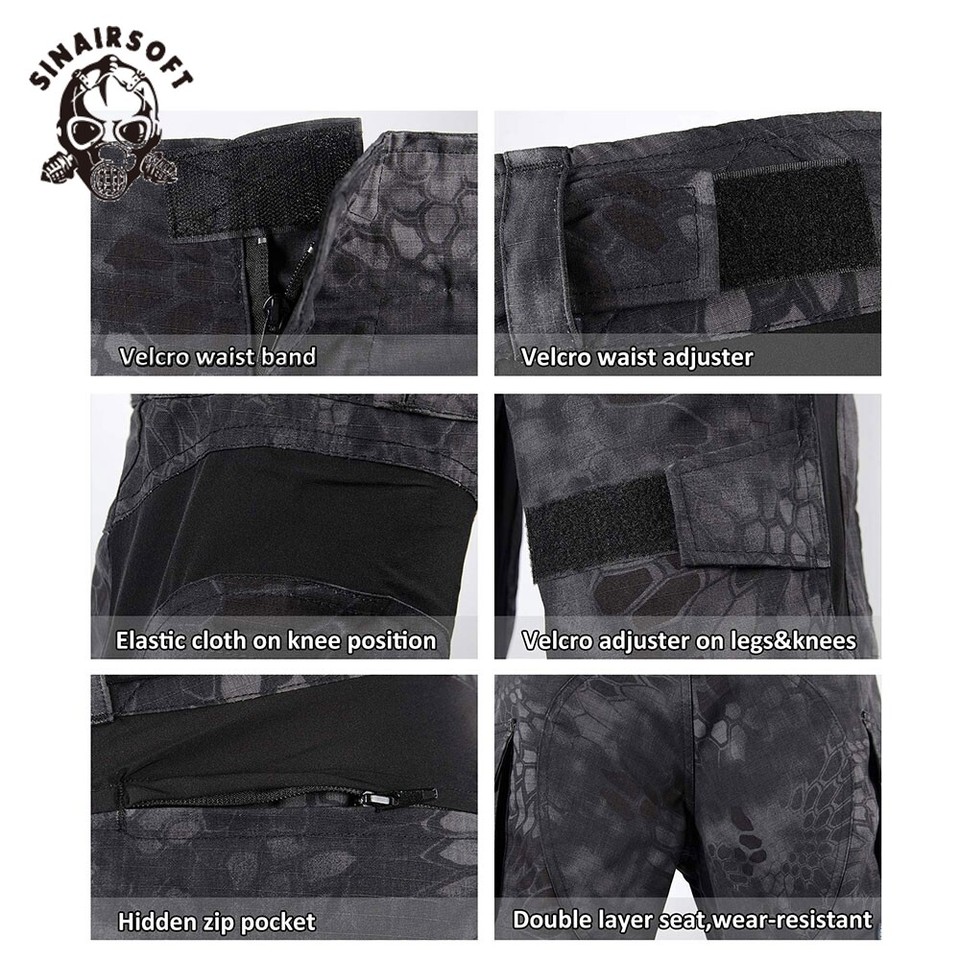 Mens Airsoft Tactical Gen3 G3 Combat Suit Shirt & Pants BDU Uniform ...