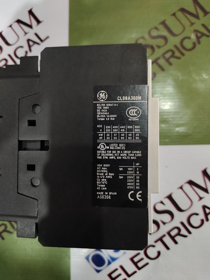 GE CL08A300M POWER CONTACTOR 80AMP COIL VOLTAGE 220VAC CL08A311ML FAST ...