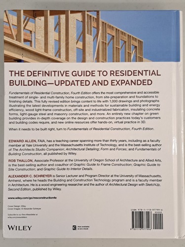 Fundamentals of Residential Construction by Rob Thallon, Edward Allen ...