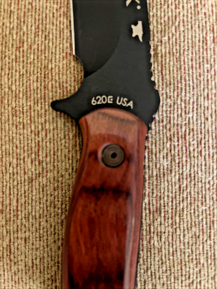 Buck 620 Reaper fixed blade knife Rosewood handle nylon sheath from ...
