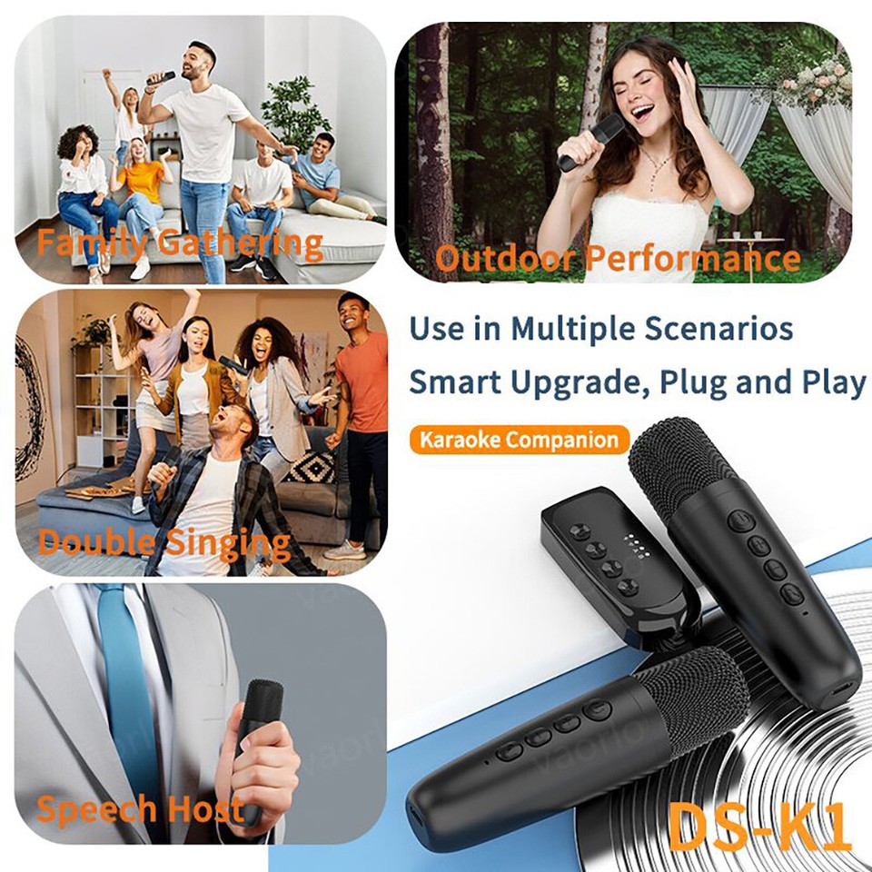 Wireless Karaoke Companion Machine Bluetooth Mic KTV DSP Mixer ...