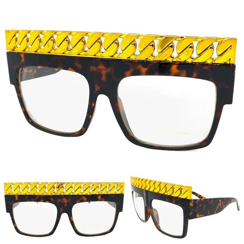 Oversized Retro Hip Hop Rapper Pimp Clear Lens EYE GLASSES Large ...