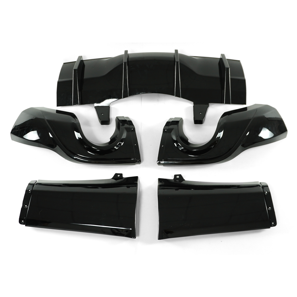 For Dodge Durango 2011-2025 V2 Style Gloss Black Shark Fin Rear Bumper ...