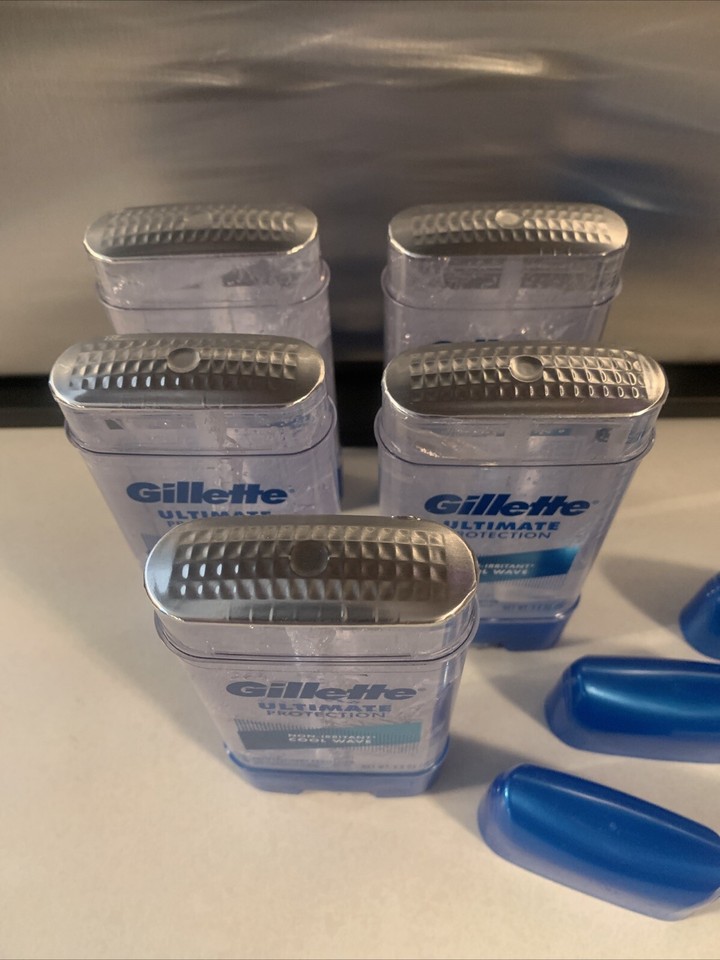 5 Pack ~ Gillette Clear Shield Cool Wave Gel 72Hr Antiperspirant ...