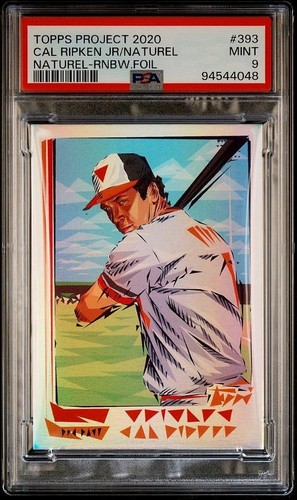 CAL RIPKEN JR NATUREL Topps Project 2020 RAINBOW FOIL PSA 9 MINT POP 4 ...