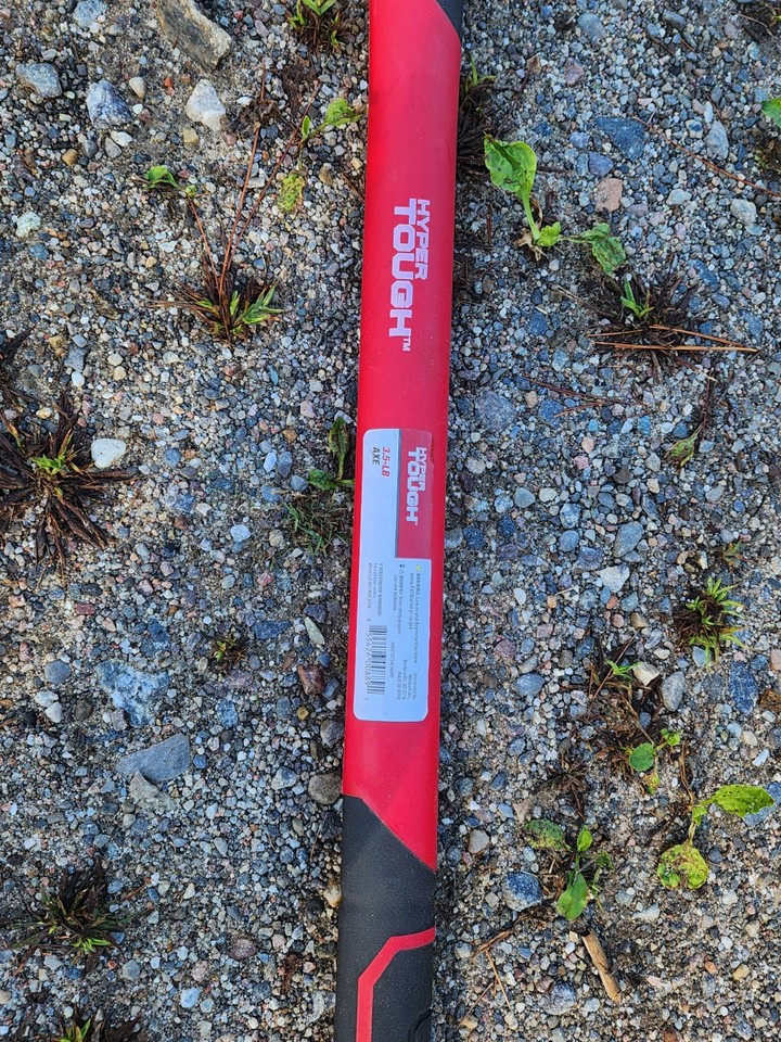 Hyper Tough 3.5lb Single Bit Axe with Double Injection Fiberglass ...