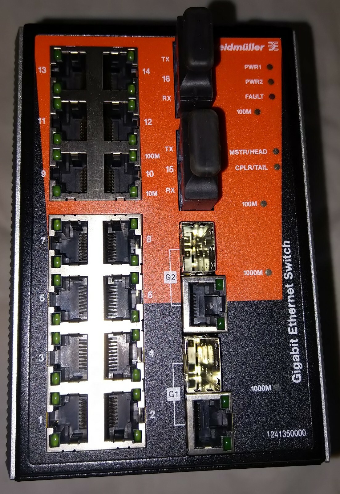 Weidmuller 1241350000 NETWORK SWITCH-MANAGED 18PORT IE-SW-PL18M ...