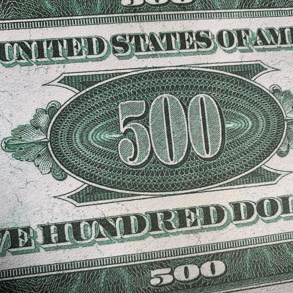 Reproduction Set 1934 Fed Reserve Notes $500 $1000 $5000 $10000 Copy ...