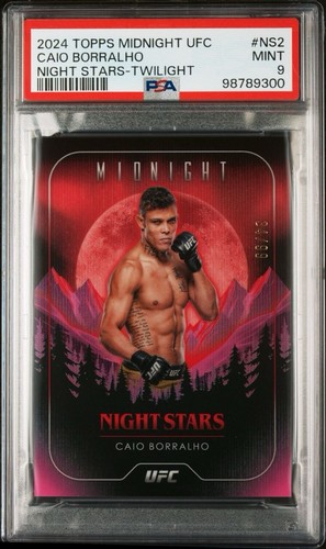 Caio Borralho Night Stars Twilight /99 2024 Topps Midnight UFC MINT PSA ...
