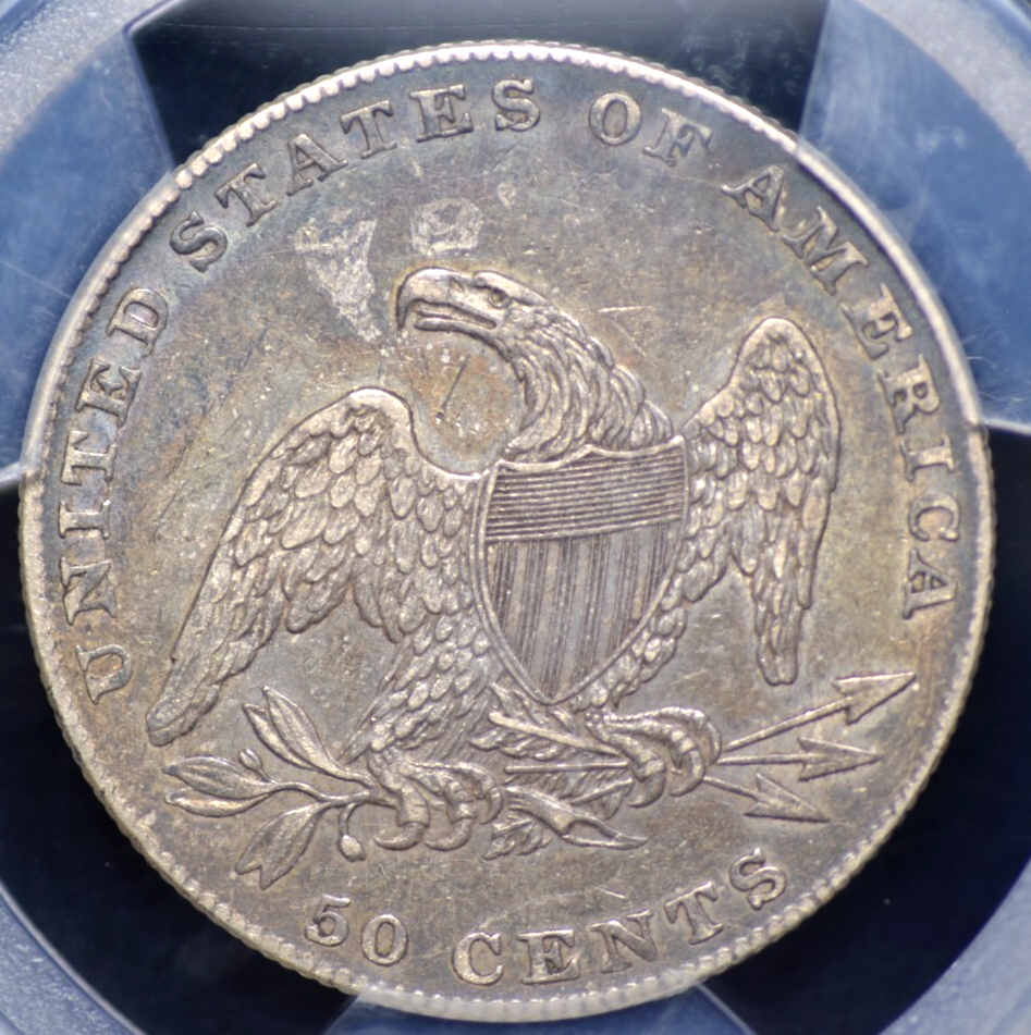 1837 REEDED EDGE CAPPED BUST HALF "50 CENTS" VARIETY NGC AU 50 CHOICE ...