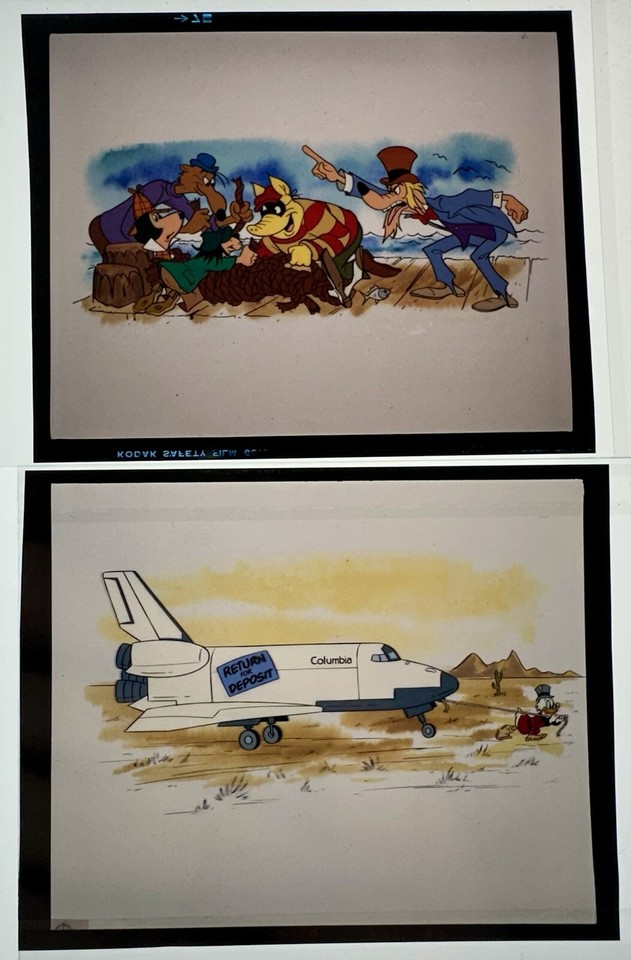 14 Vintage Disney Character Printing Animation Film Cel Transparency ...