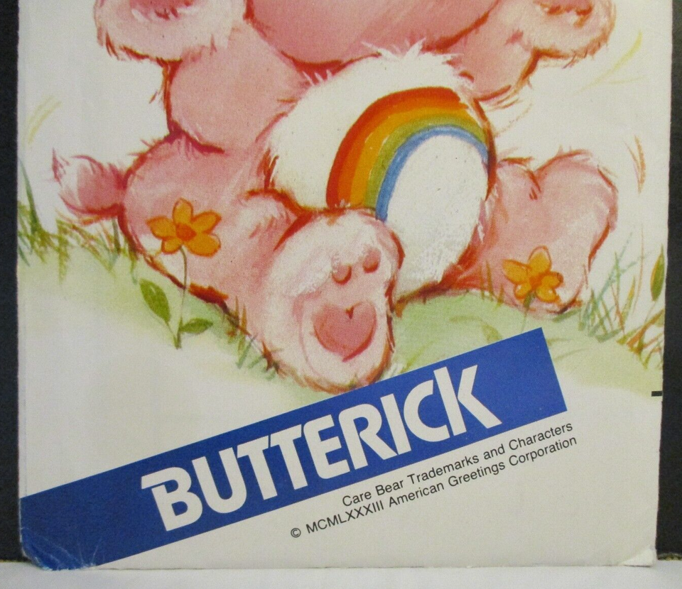 Butterick Pattern 6230 Care Bears Cheer Bear Rainbow 17" Tall Uncut ...