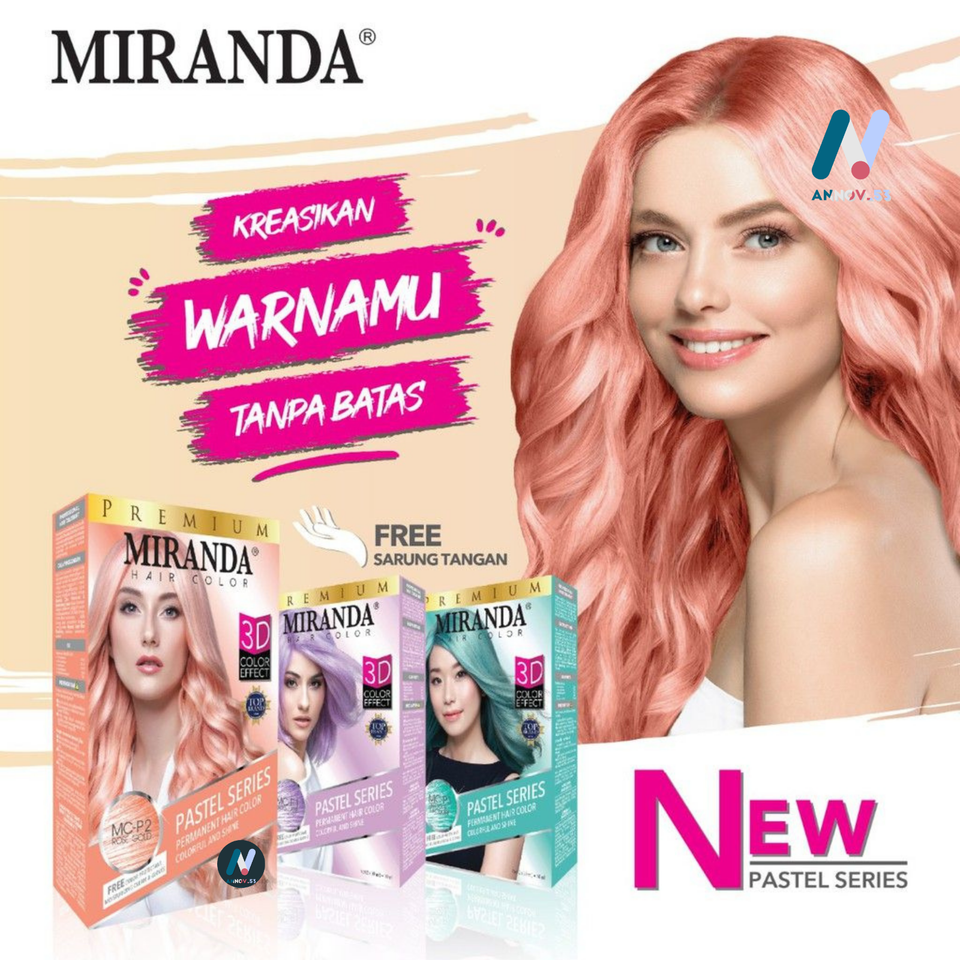 2X MIRANDA 3D Permanent Hair Dye Shine Moisturizer Color Pastel #MC-P2 ...
