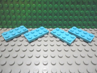 Lego 4 Medium Azure 2x4 base plate NEW | eBay