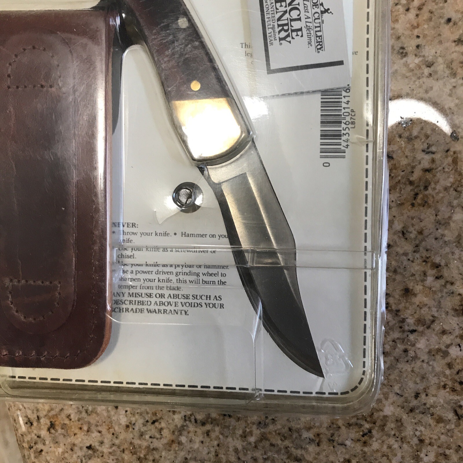 Vintage Uncle Henry Schrade LB7 USA Knife & Sheath In Original ...