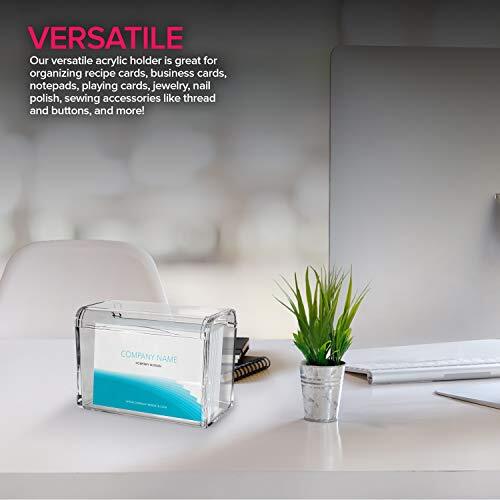 Acrylic Recipe Holder Shatterproof Recipe Box Clear Acrylic Recipe Box ...