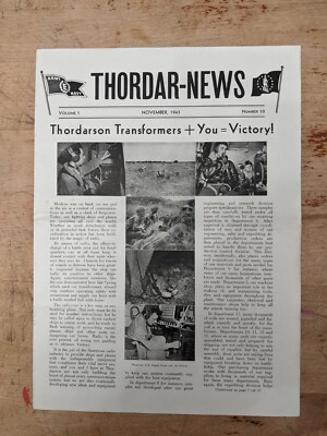WWII Thordarson Electric MFG Company Newsletter " Thordar-News ...