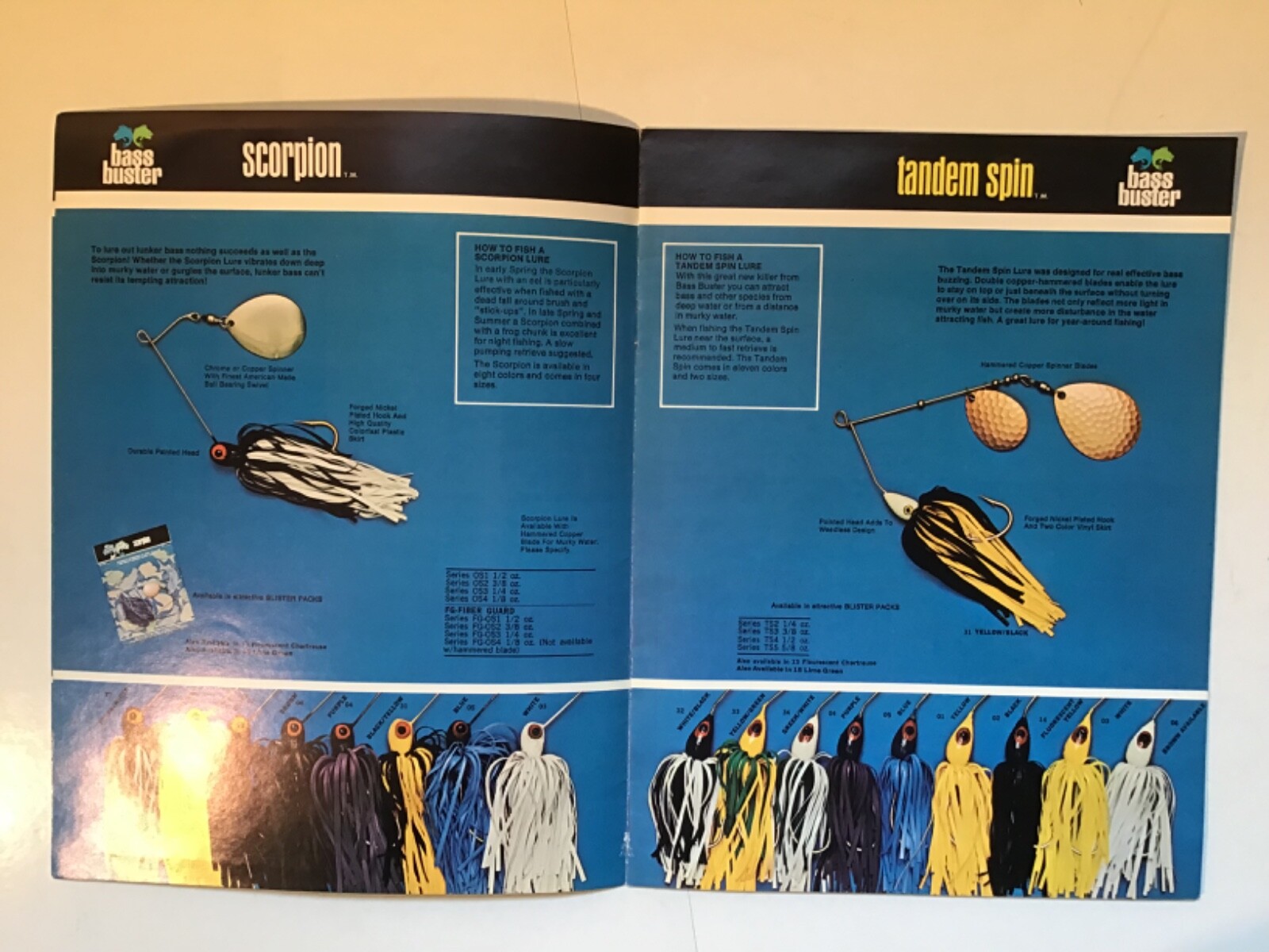 Vtg 1975 Bass Buster Fishing Lure Catalog Beetle Spin Scorpion ...