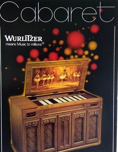 Wurlitzer Cabaret Ballet Jukebox Flyer Original Phonograph Music Art 8. ...