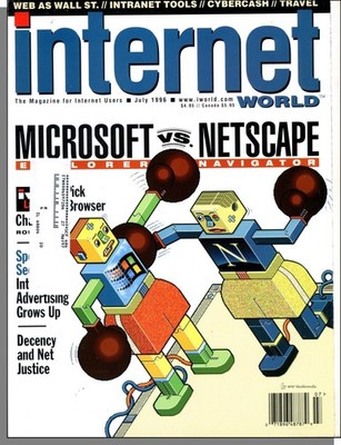 Internet World - 1996, July - Microsoft Explorer vs. Netscape Navigator ...