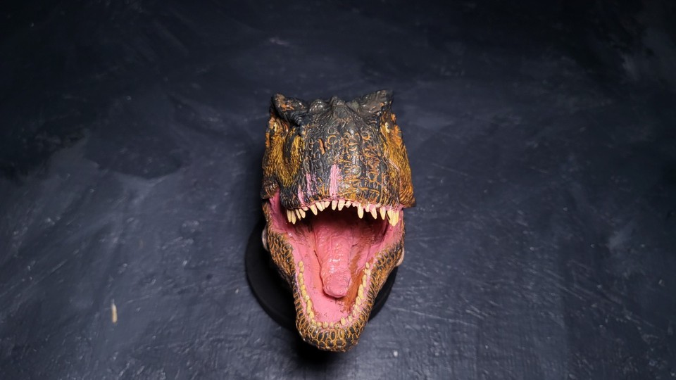 Tyrannosaurus Rex Head Bust Sculpture | Handmade Clay Dinosaur Model ...