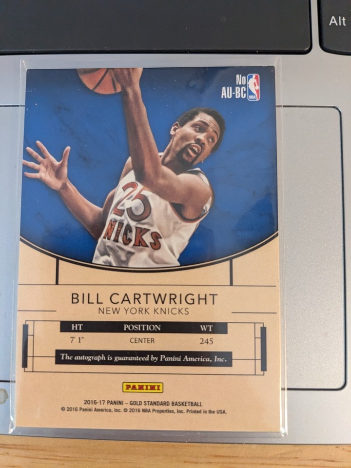 2016-17 Panini Gold Standard AU Autographs Bill Cartwright #AU-BC Auto ...