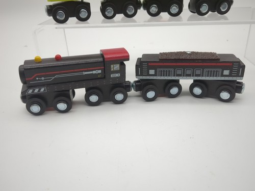Maison Joseph Battat Wooden Train Steam Locomotive & Coal Tender - Lot ...