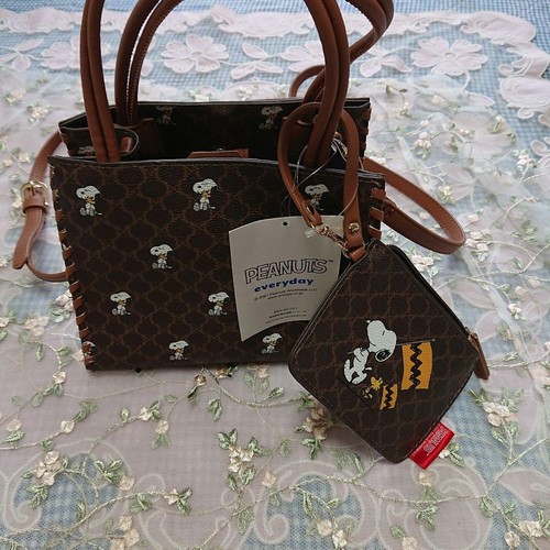 Snoopy Peanuts Final Limited Bag Shoulder 2-Way Macadam Pattern Collaboration | eBay