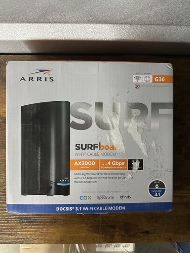 ARRIS Surfboard G34 DOCSIS 3.1 Gigabit Cable Modem and AX3000 Wi-Fi 6 ...