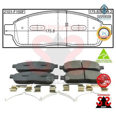 Front Axle Brake Pad Set, Disc Brake Suit FORD USA F-150 5.4 4x4 F-150 ...