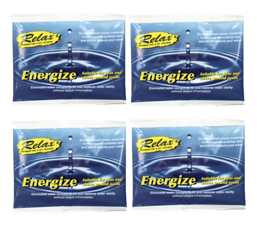 Relax Energize Oxygen Hot Tub Shock Sachet Treatment Sachets Non ...