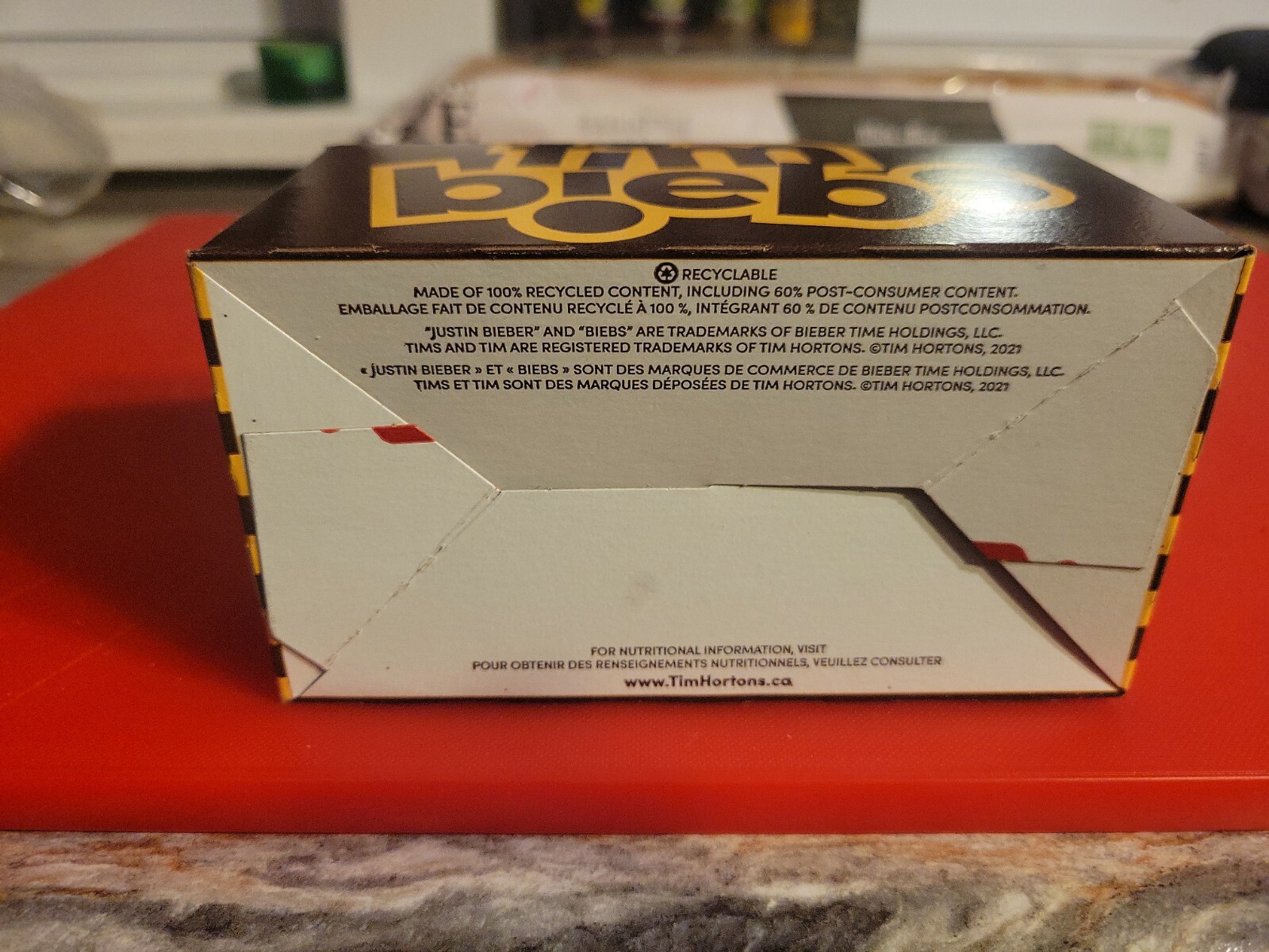 Tim Biebs 10 Pack Tim Hortons x Justin Bieber Empty Box Collectable ...