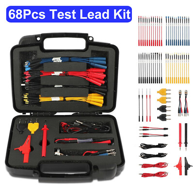 68 Pcs Electrical Multimeter Test Leads Kit Probe Cable Terminal Test ...