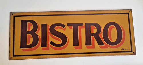 Anthropologie Bistro Painted Metal Sign Vintage Style Kitchen Decor | eBay
