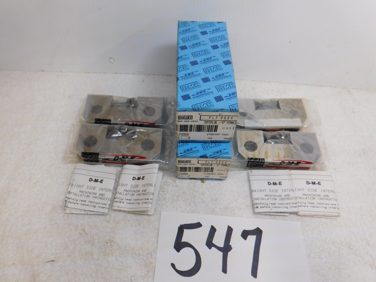 DME PLF-0004 Straight Side Interlock Female 4" Injection Mold Interlok ...