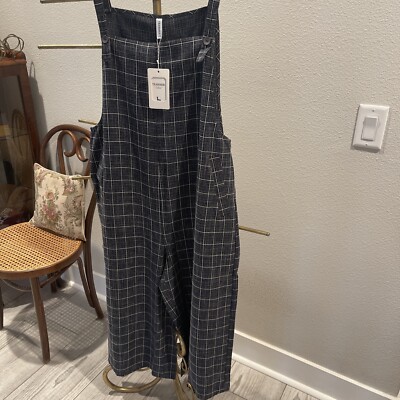blue plaid overalls | eBay