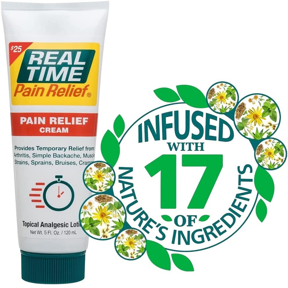 Real Time Pain Relief Original PAIN RELIEF Pain Cream 5oz Tube | eBay