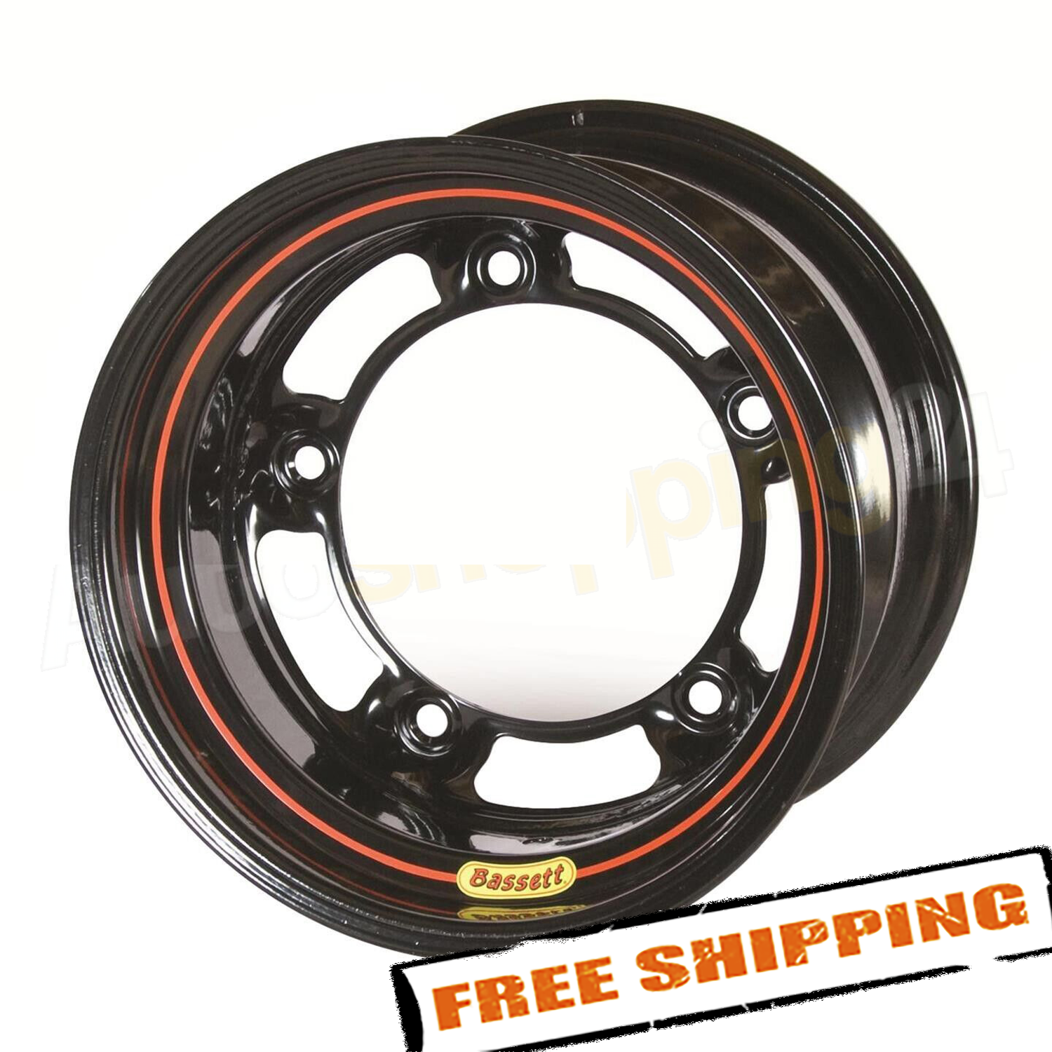 Bassett 50SR5 15x10 in Wide 5 Armor Edge Black Steel Wheel | eBay