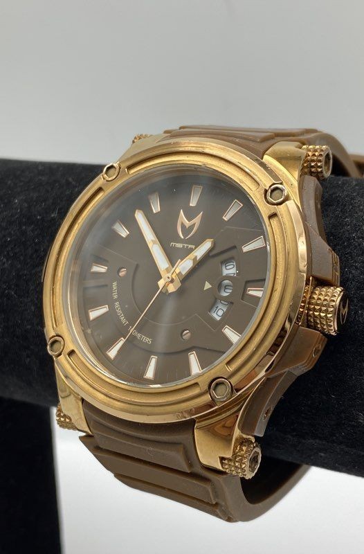 Meister Prodigy 48mm WR 100m Brown Dial Quartz Men's Wristwatch | eBay