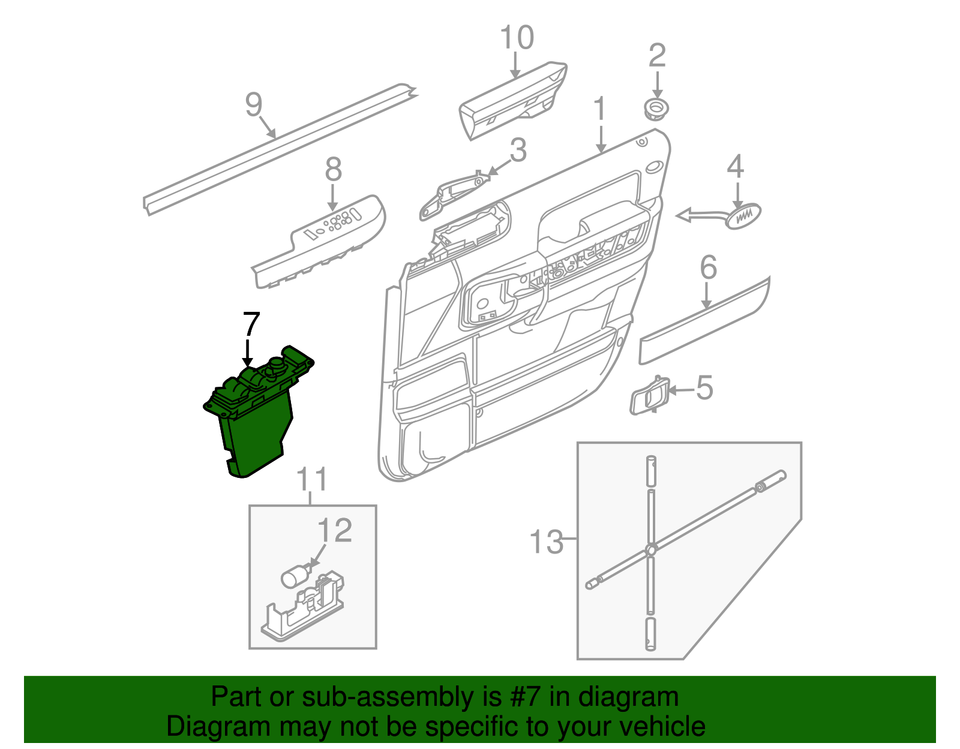 Genuine Land-Rover Window Switch LR020109 | eBay