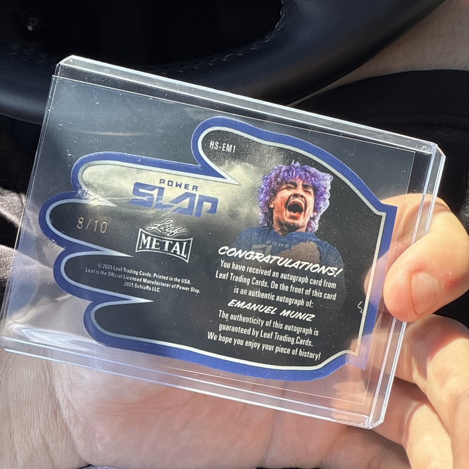 2025 Leaf Metal Power Slap 8/10 purple ice Emanuel Muniz #HS-EM1 Auto ...