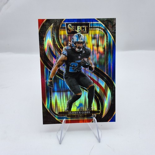 Jahmyr Gibbs - 2024 Select Prizm Red and Blue Shock Premier Level #163 ...