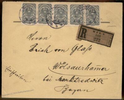 Austria 1920 Inflation Registered Mixed Frank Perf Imperf Cover Bavaria ...