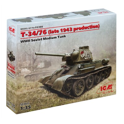 ICM 35366 Scale model kit tank 1:35 Т-34/76 (late 1943 prod.) WWII ...