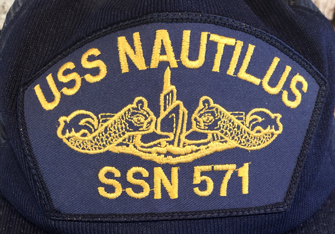 USS Nautilus SSN 571 Mesh Foam Embroidered Patch SnapBack Hat Cap vtg ...