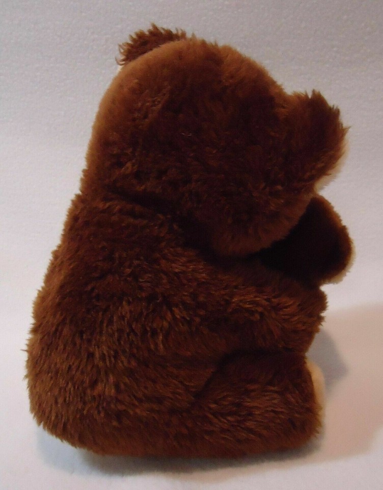 Vintage Mary Meyer Teddy Bear Brown Mom Baby Hugging Collectible RARE ...
