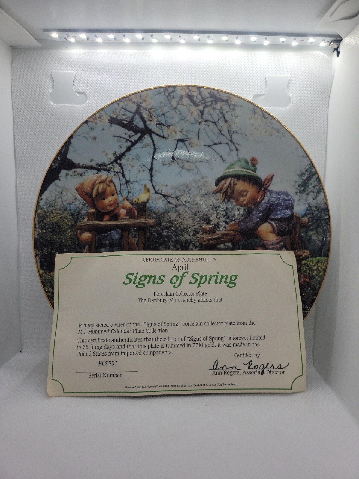 MJ HUMMELL APRIL SIGNS OF SPRING DANBURY MINT COLLECTOR PLATE | eBay